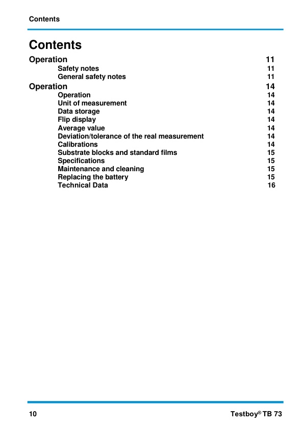 TESTBOY TB 73 manual page 10