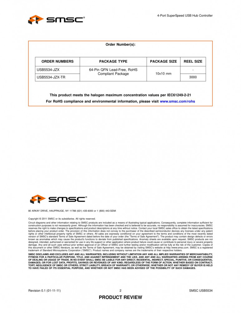 USB5534 technical document page 2