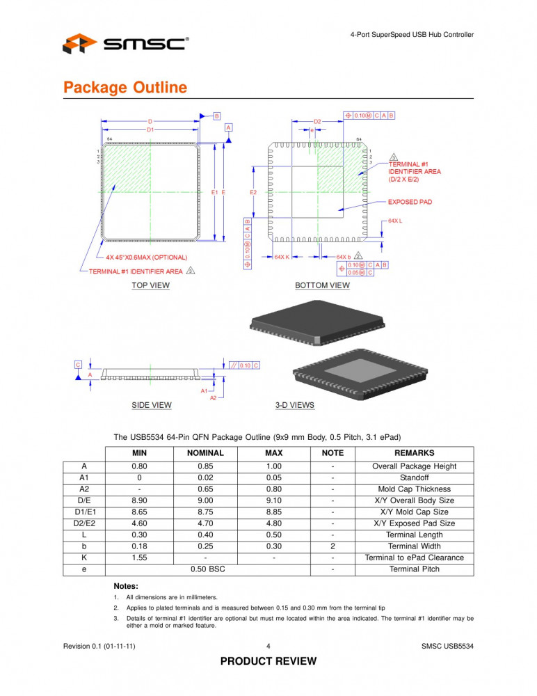 USB5534 technical document page 4