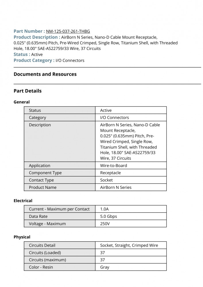 NM-125-037-261-THBG technical document image, page 1