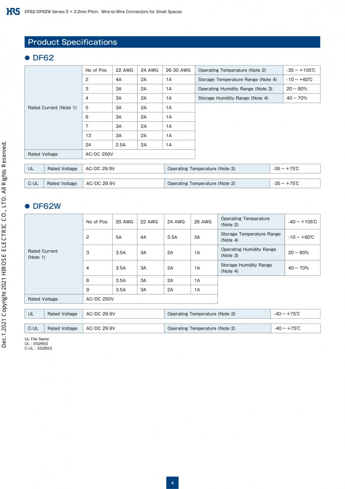 HRS DF62 datasheet page 4