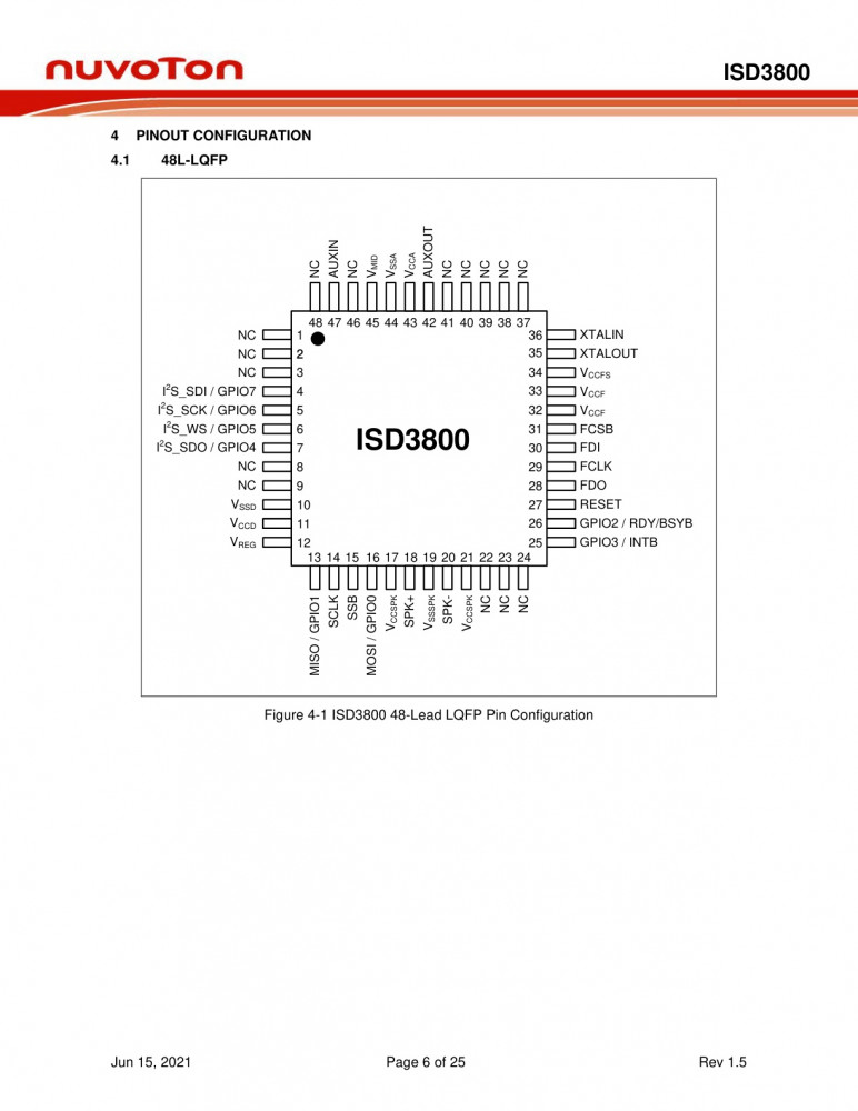 ISD3800 datasheet page 6