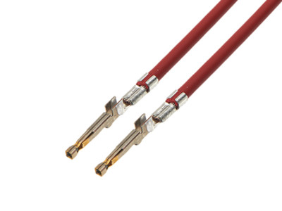 Pre-Crimped Lead Ultra-Fit Female-to-Ultra-Fit Female, Tin (Sn) Plating, 300.00mm Length, 16 AWG, Red