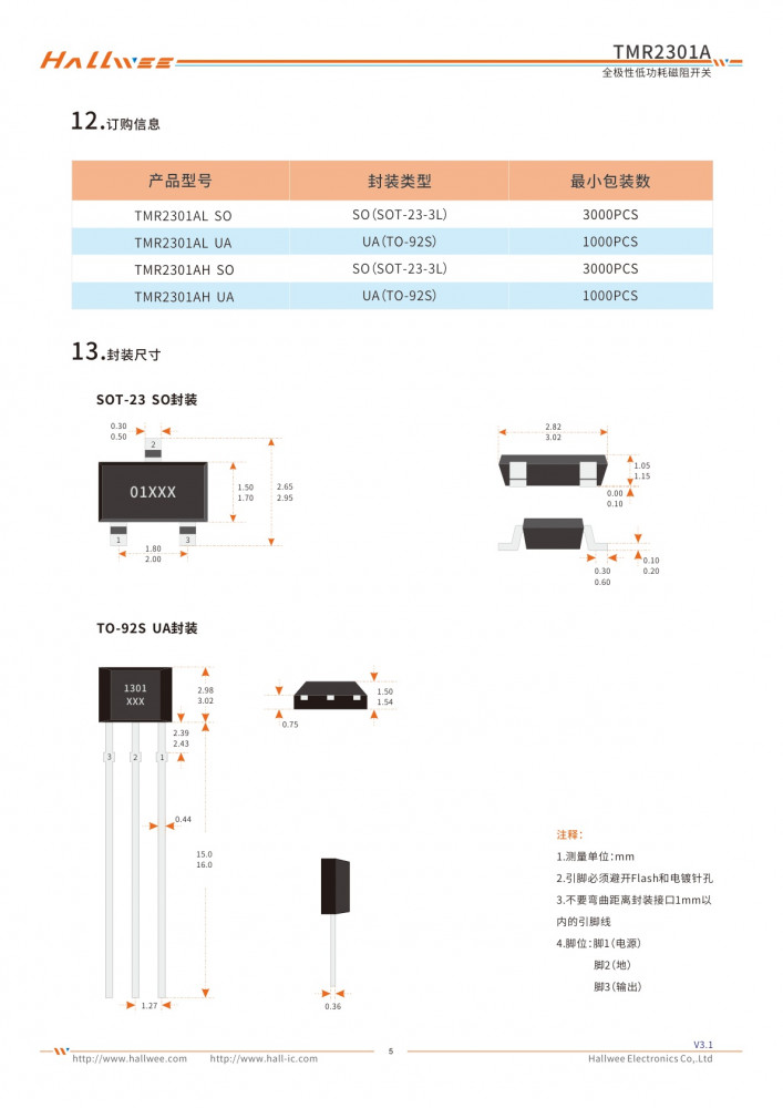 TMR2301A technical document page 5
