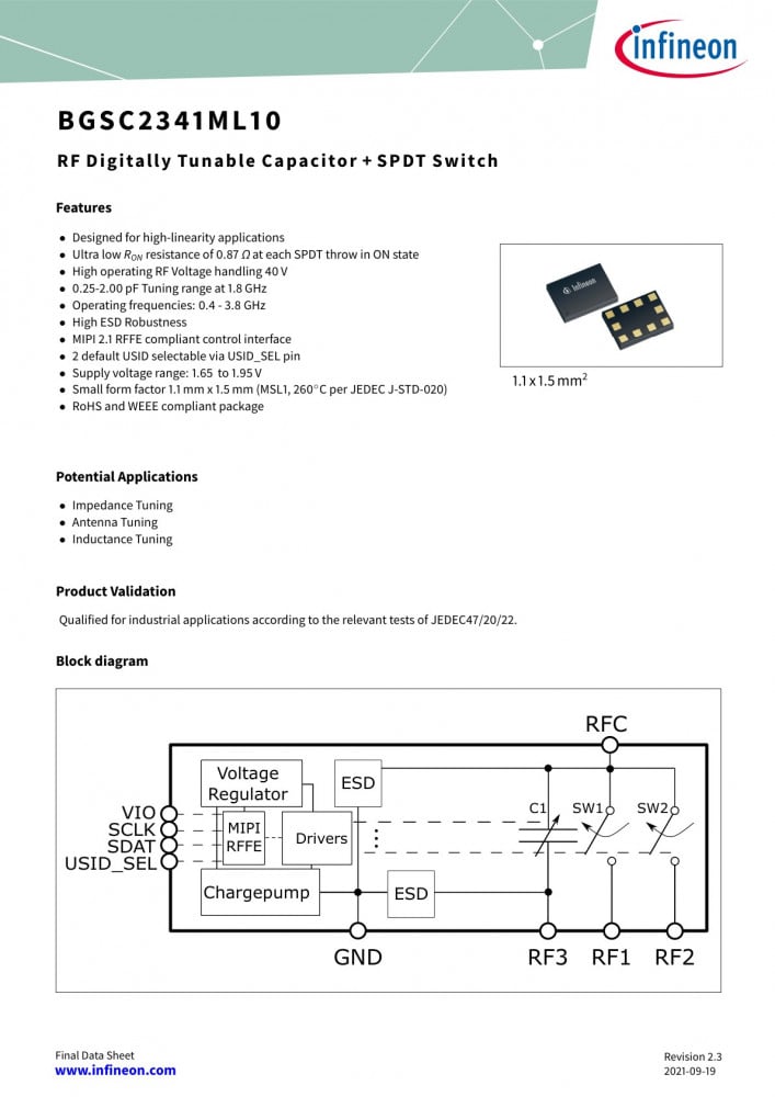 BGSC2341ML10 datasheet page 1