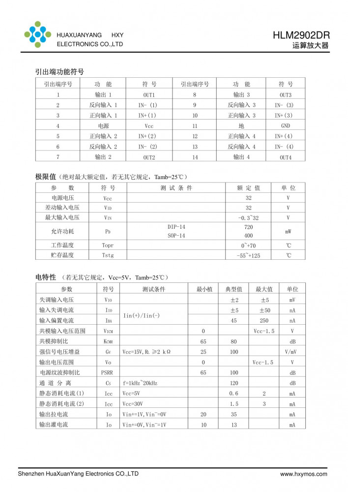 HLM2902DR datasheet page 2