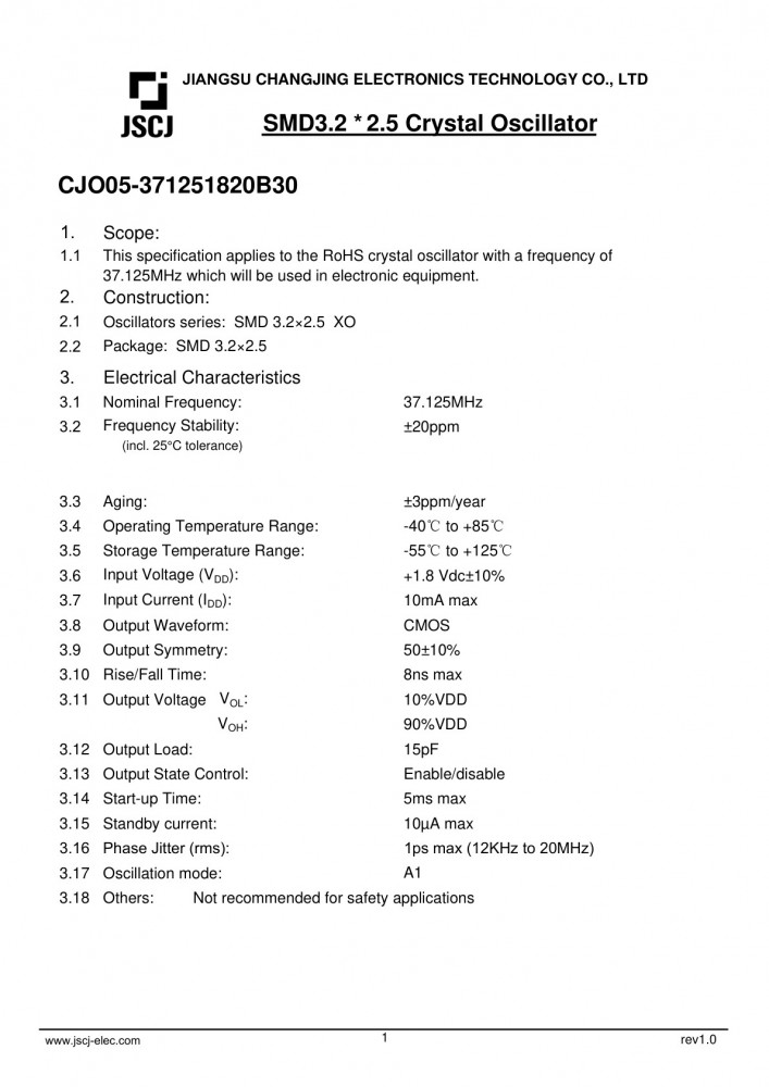 CJO05-371251820B30 datasheet page 2