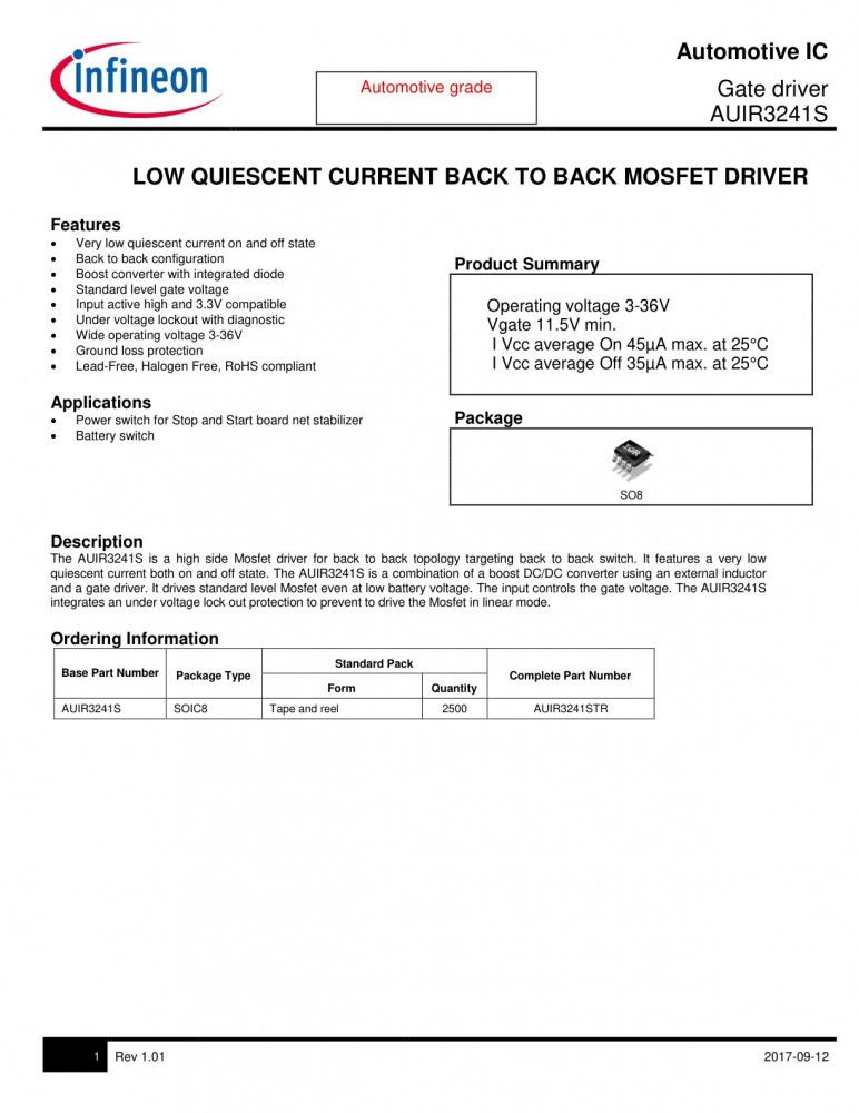 AUIR3241STR datasheet page 1
