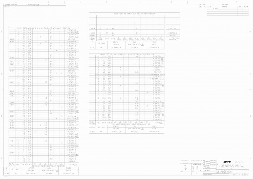 TE Connectivity drawing page 2