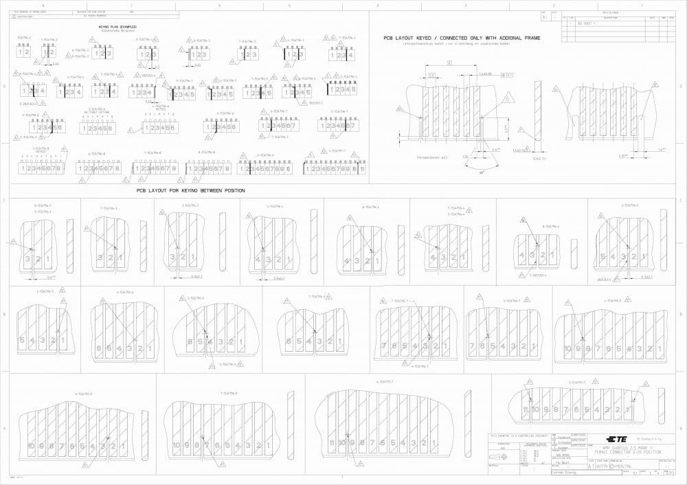 TE Connectivity drawing page 3