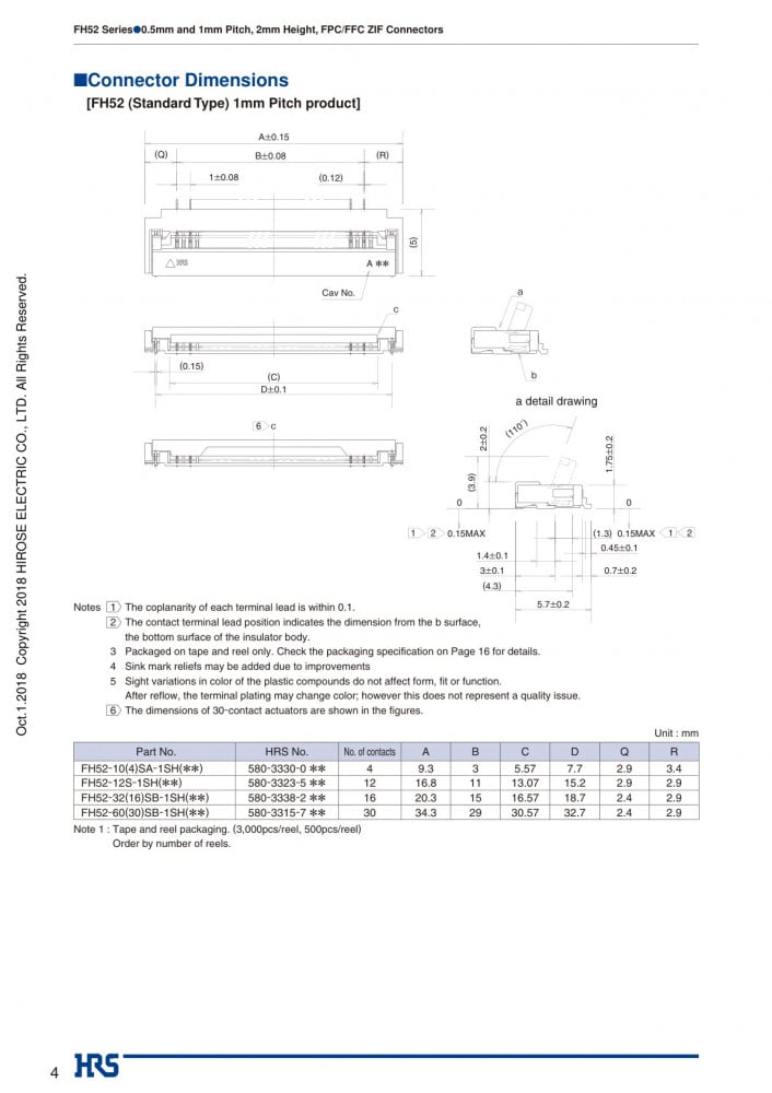 FH52E datasheet page 4