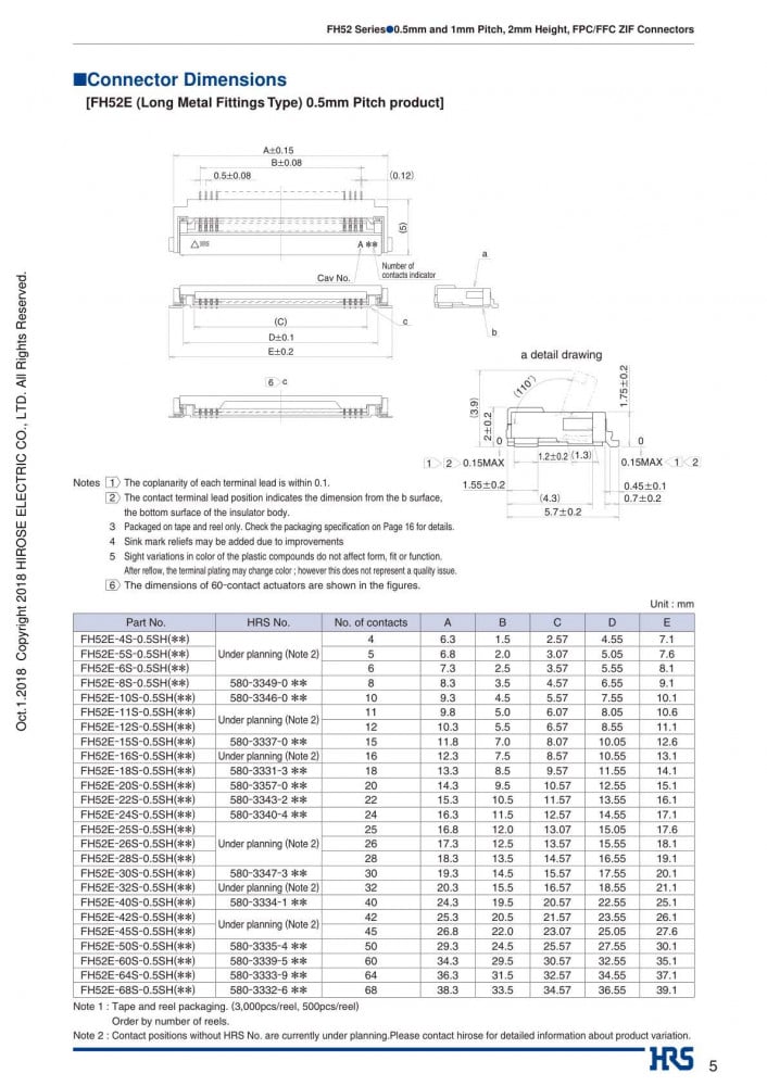 FH52E datasheet page 5