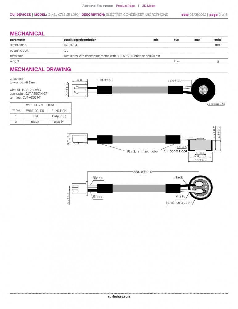 CMEJ-0733-25-L350 datasheet page 2