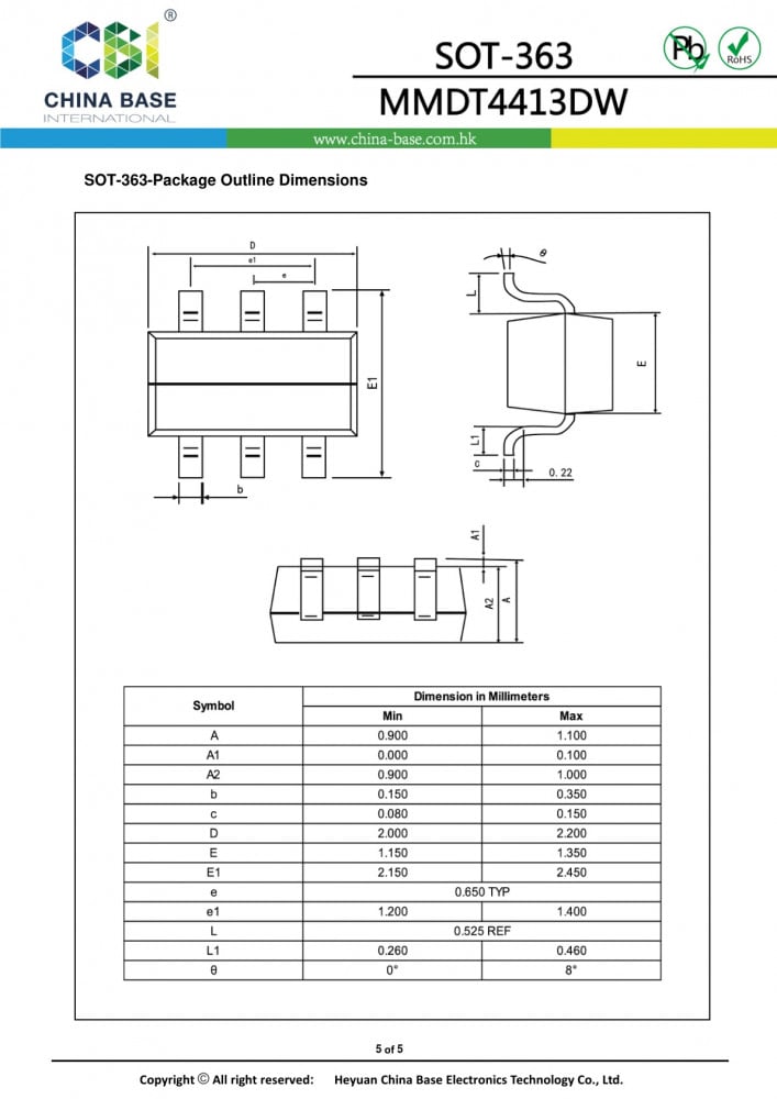 MMDT4413DW datasheet page 5