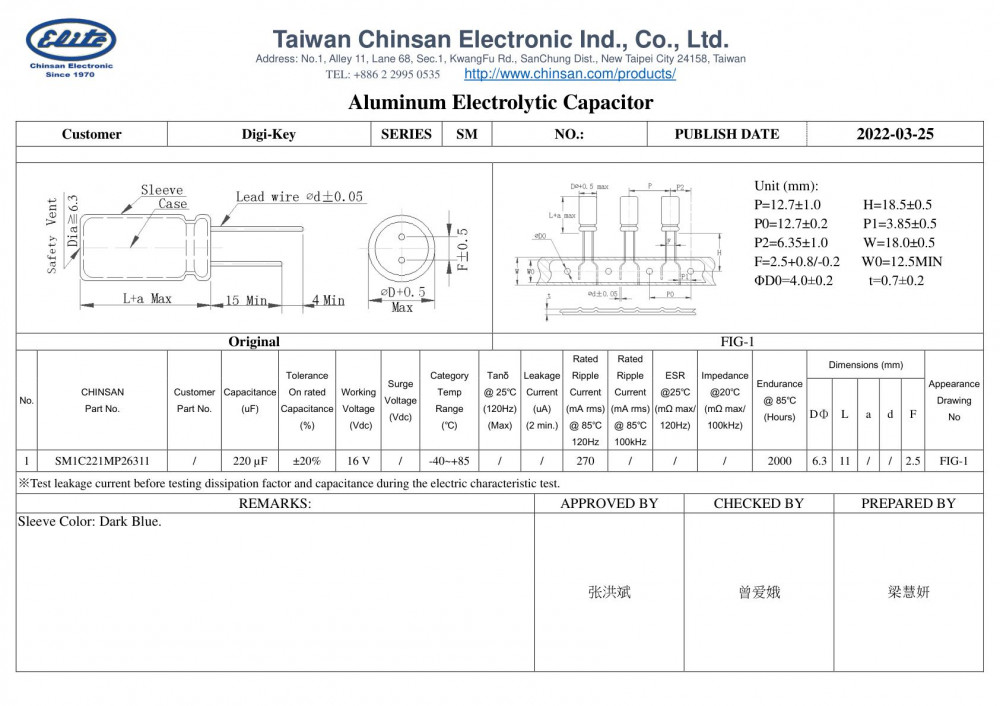 Chinsan SM series datasheet page 6