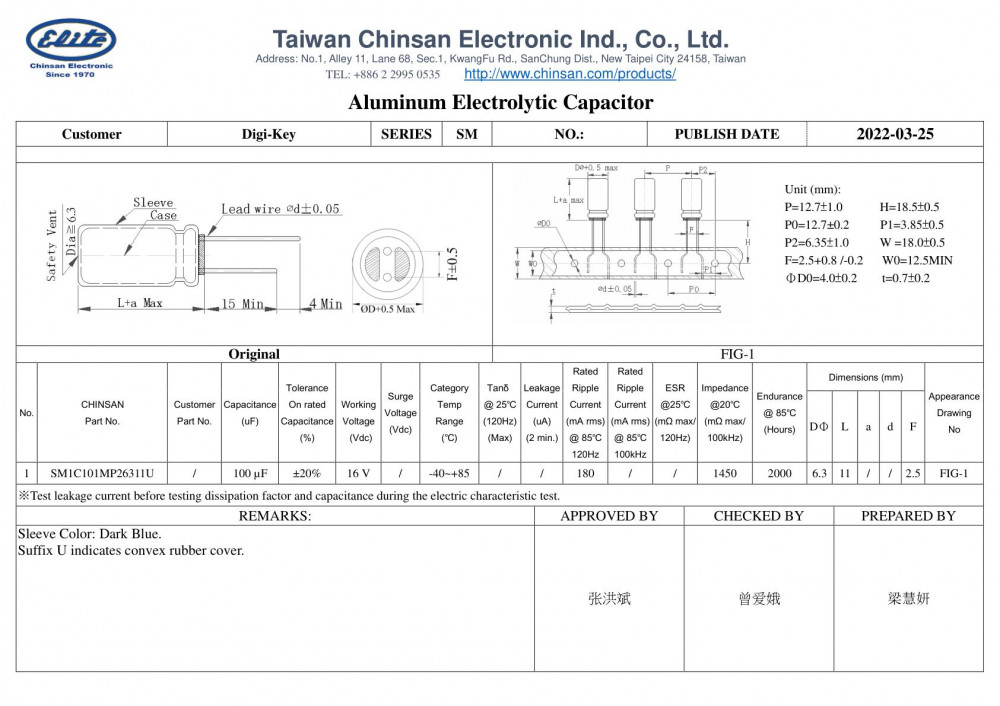 Chinsan SM series datasheet page 7