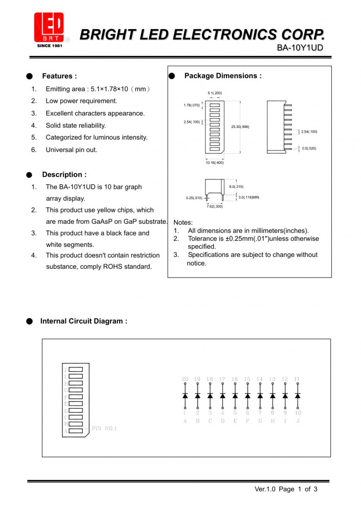 BA-10Y1UD datasheet page 1