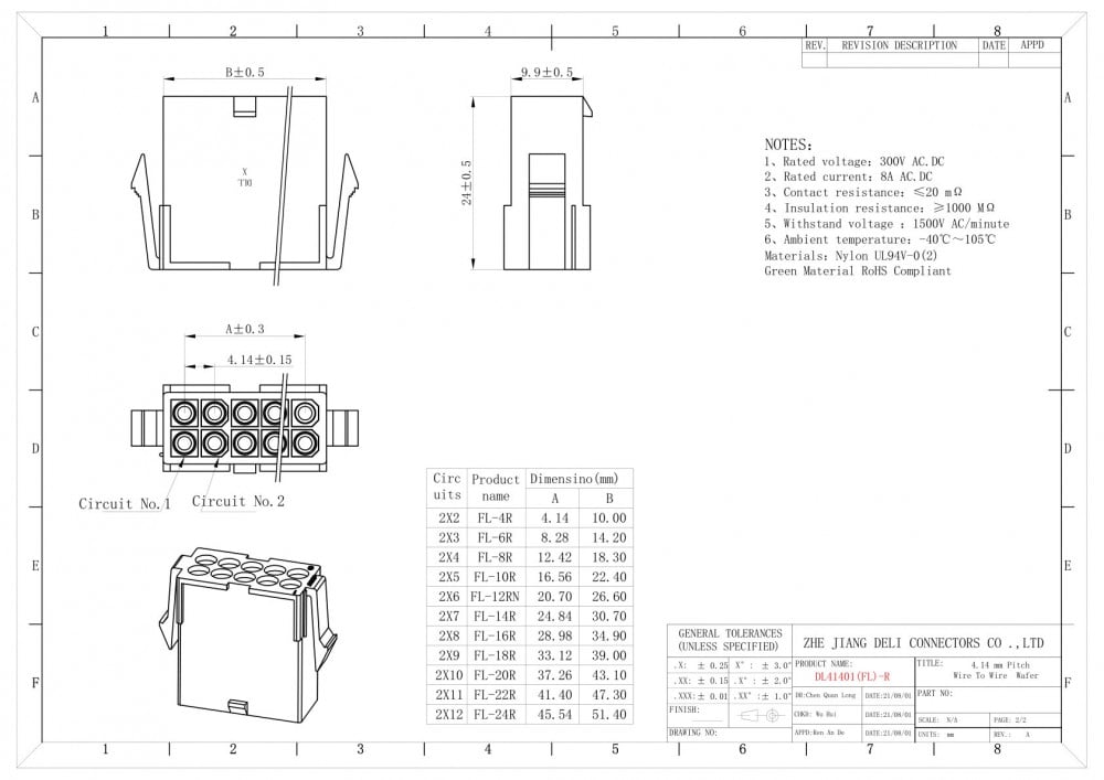 FL-T-D technical drawing page 5