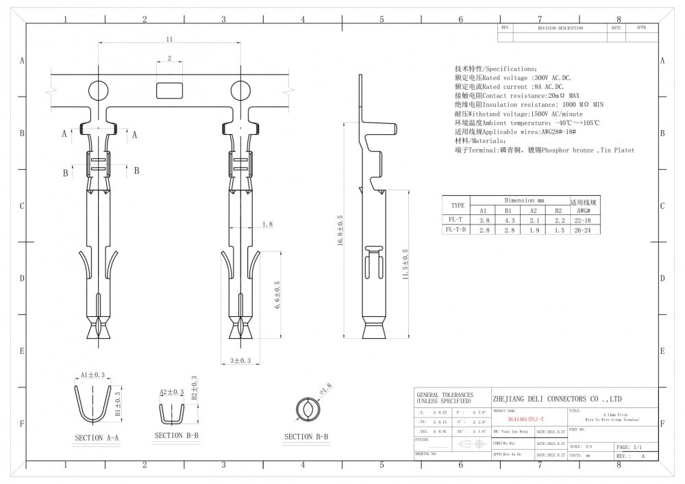 FL-T-D technical drawing page 6