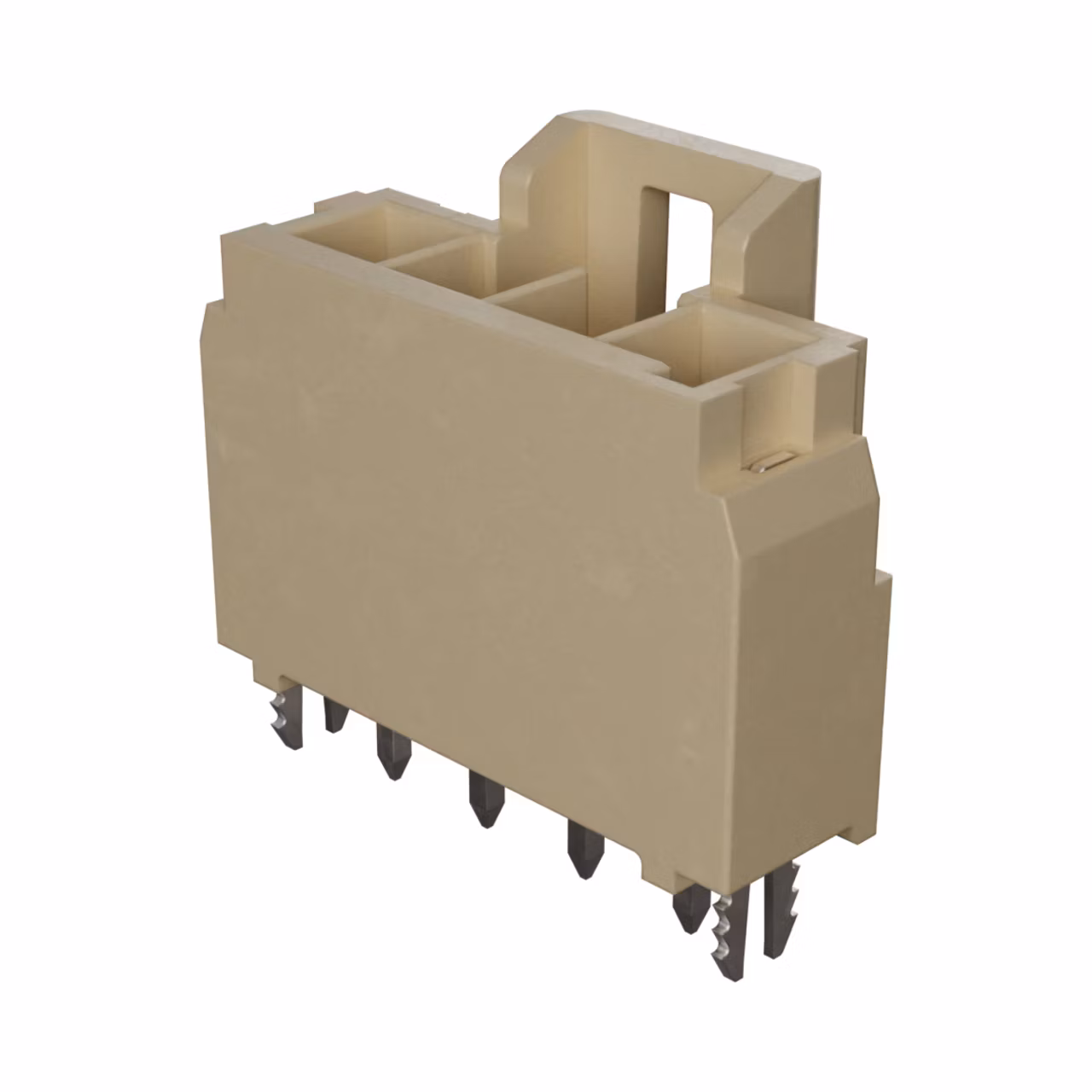 Ultra-Fit Vertical Header, 3.50mm Pitch, Single Row, 4 Circuits, with Solder Clips, 0.38µm Gold (Au) Plating, Natural, Glow-Wire Capable for sale