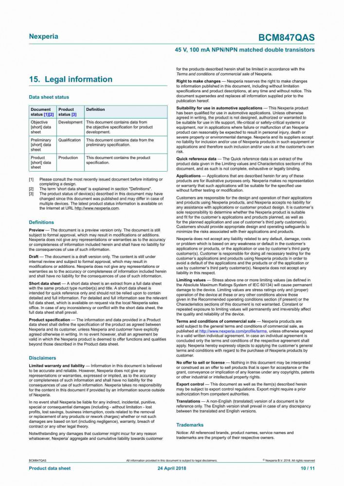 BCM847QASZ datasheet page 10