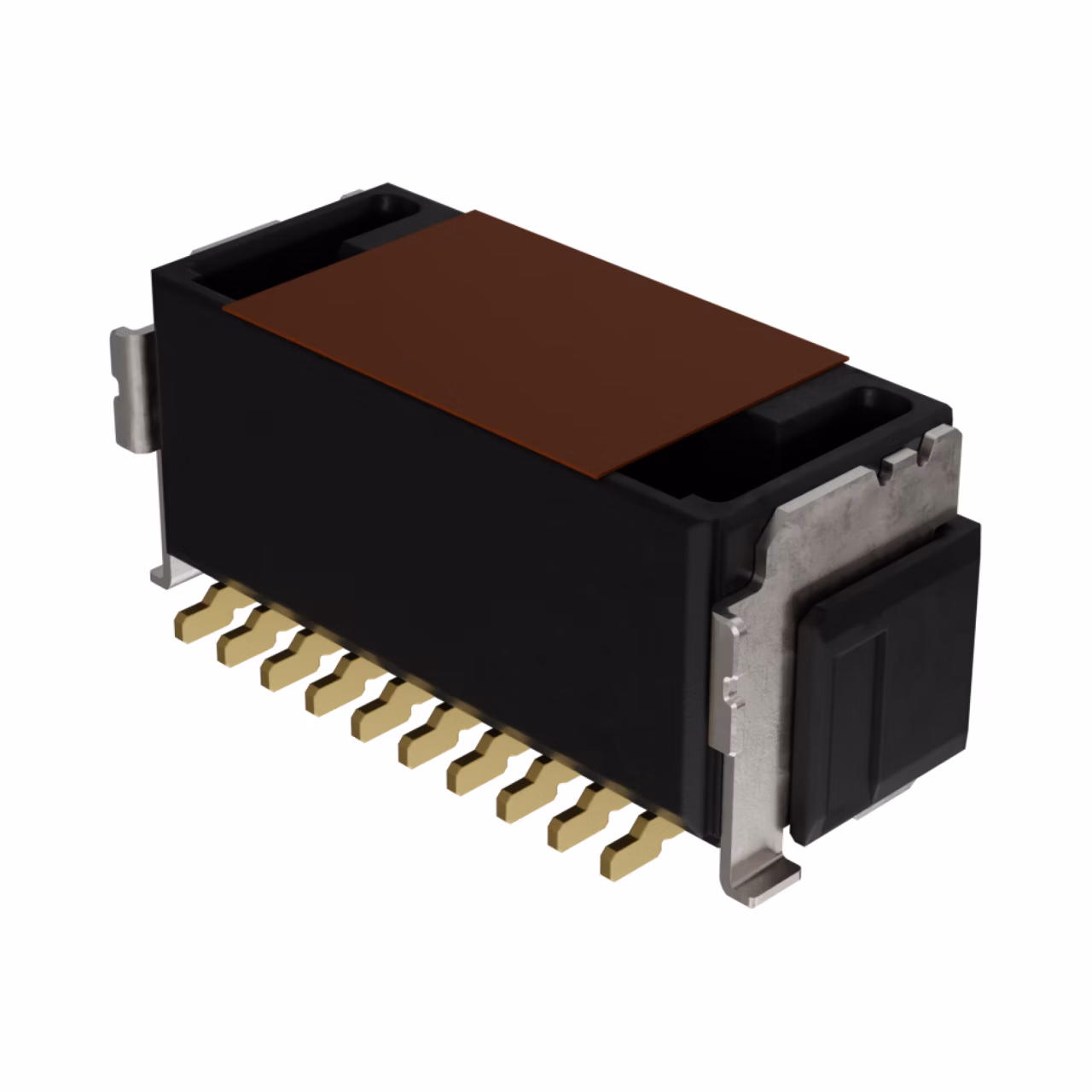 1.00mm Pitch, Rely-On PCB Header, Single Row, Vertical, Surface Mount, 0.38µm Gold (Au) Plating, Inner Positive Lock, 10 Circuits, Black for sale