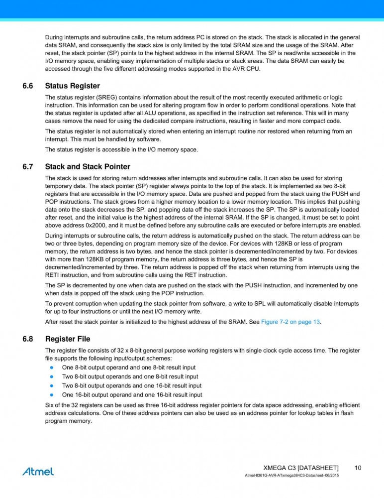 ATxmega384C3 datasheet page 10