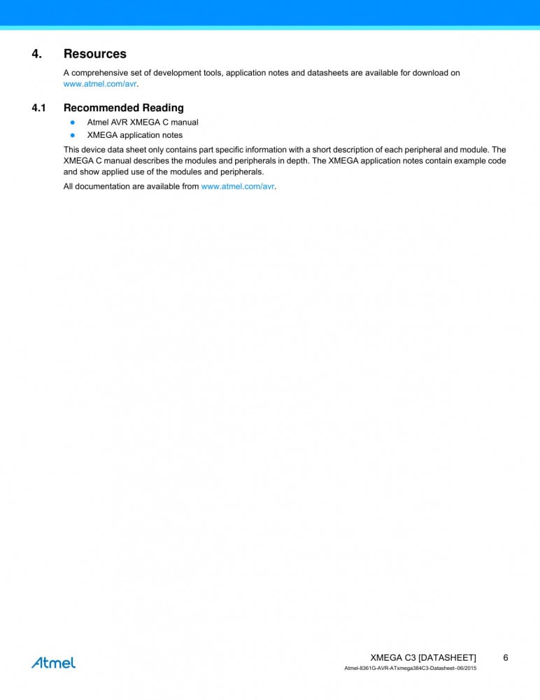 ATxmega384C3 datasheet page 6