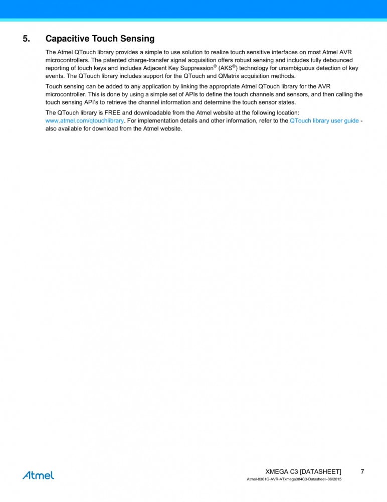 ATxmega384C3 datasheet page 7