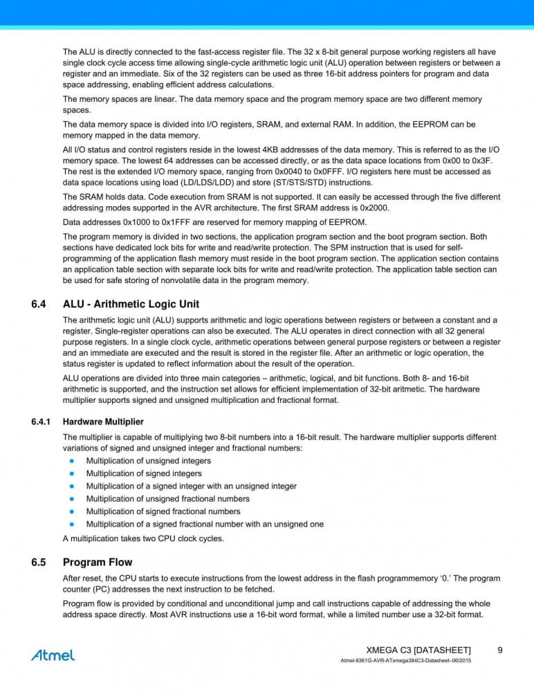 ATxmega384C3 datasheet page 9