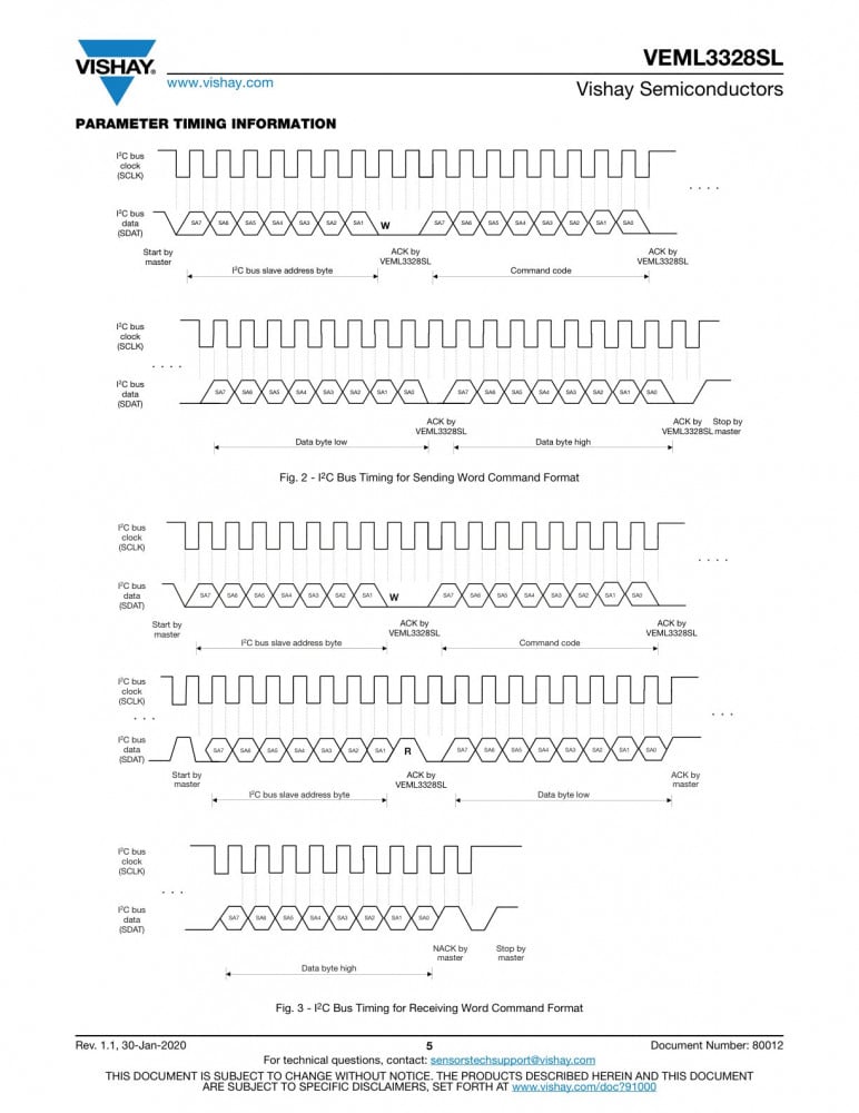 VEML3328SL datasheet page 5