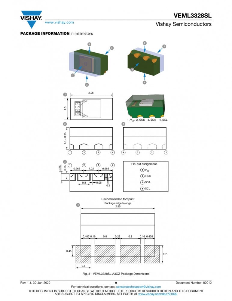 VEML3328SL datasheet page 9