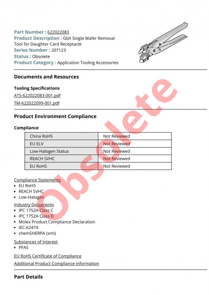 Tooling document preview, page image 1