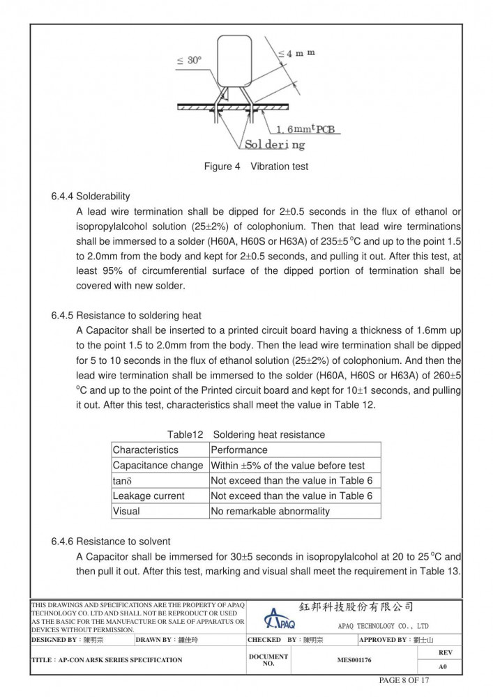 APAQ datasheet page 8