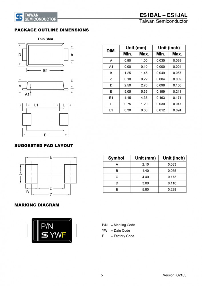 ES1JAL technical document page 5