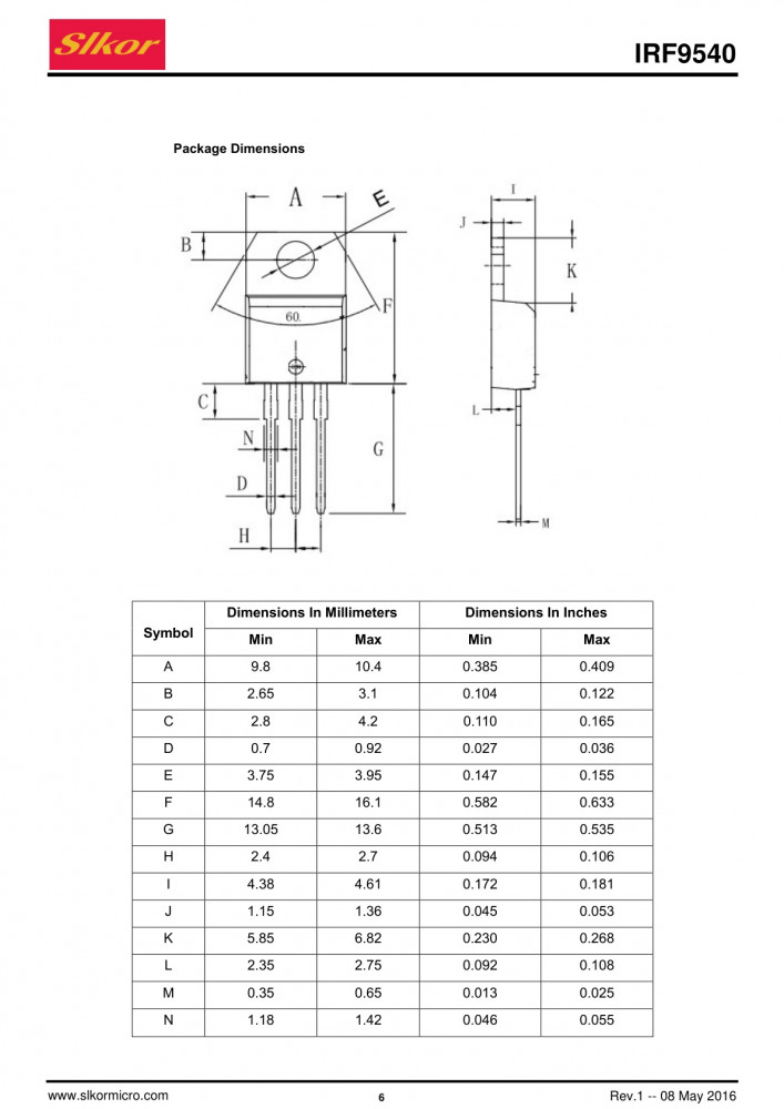IRF9540 datasheet page 6