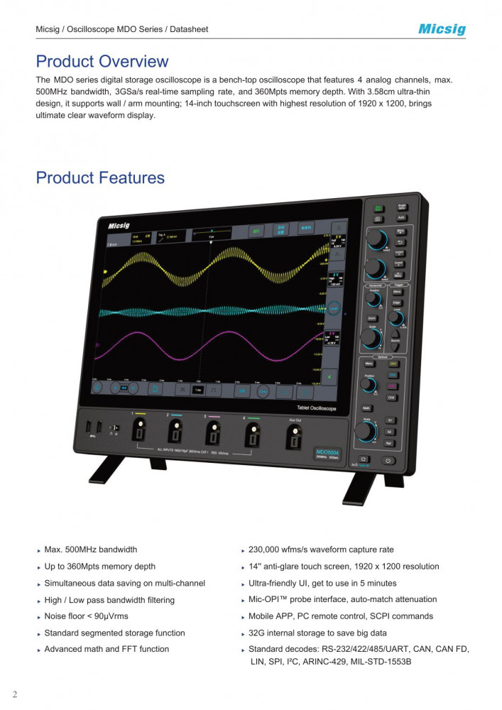 MDO2504 documentation page 2