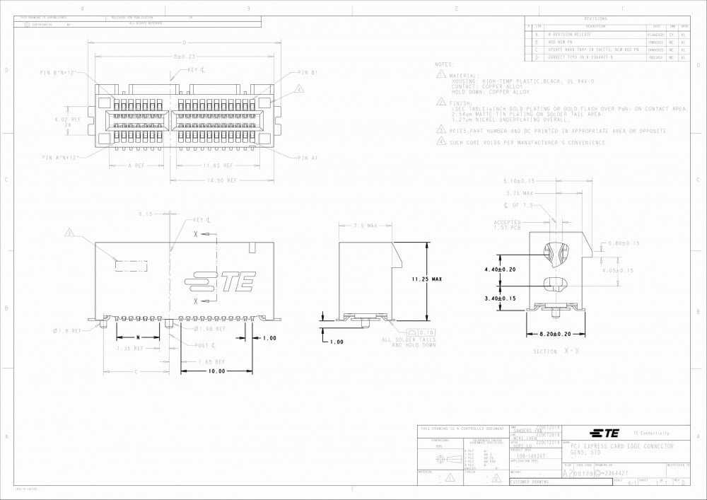 TE Connectivity 5-2364427-1 document page 1
