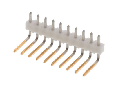 KK 254 Wire-to-Board Header, Single Row, Right-Angle, 10 Circuits, PA Polyamide Nylon, Gold (Au) Plating for sale