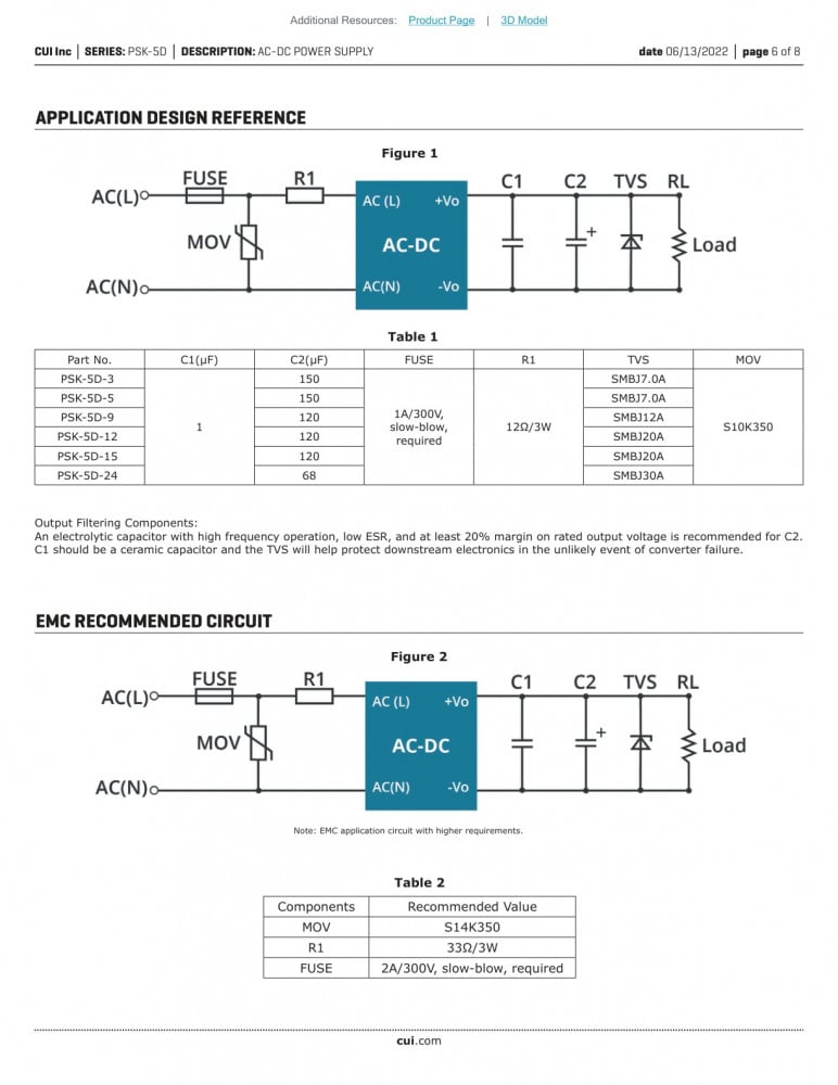 PSK-5D series datasheet page 6