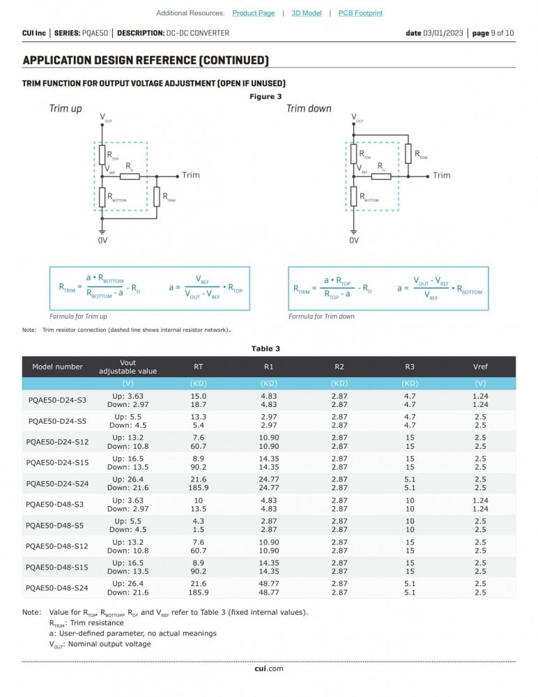 CUI PQAE50 datasheet page 9