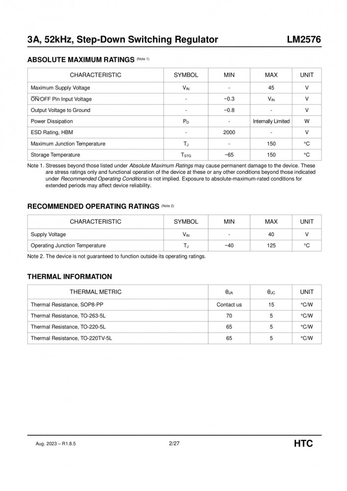 LM2576 datasheet page 2
