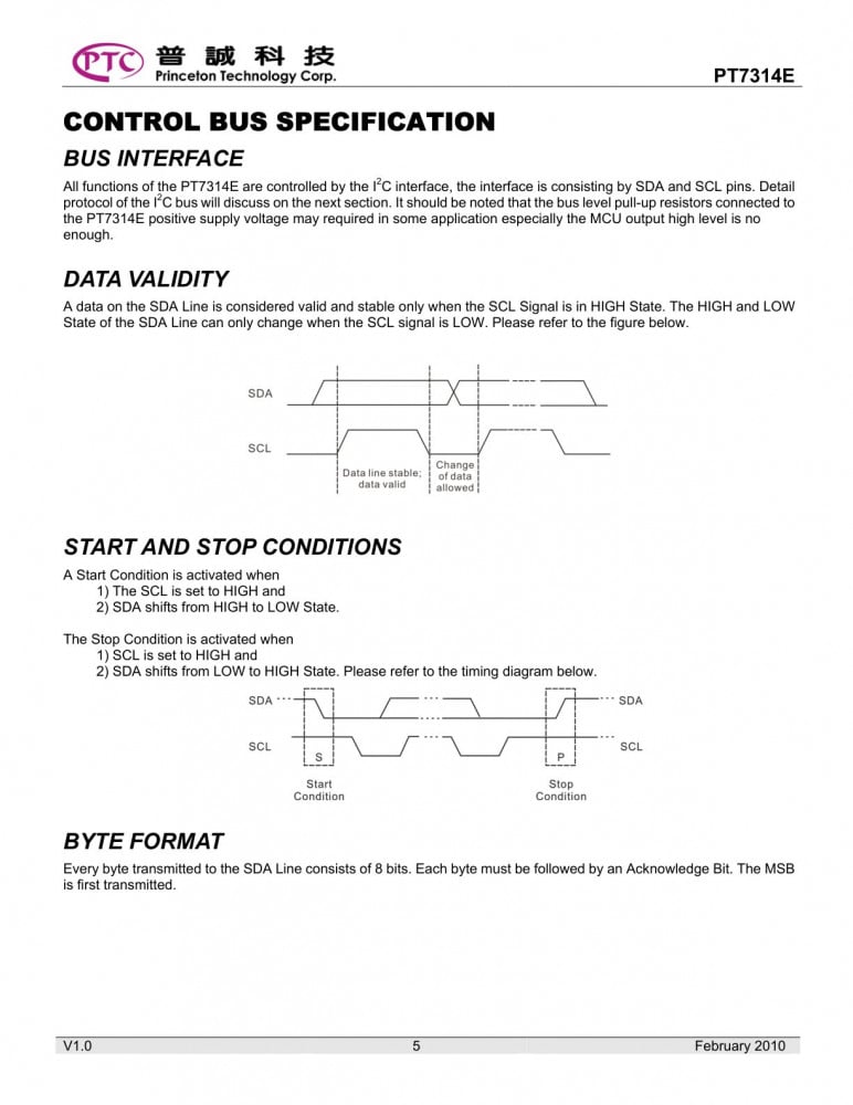 PT7314E datasheet page 5