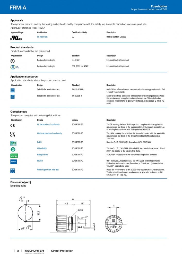 SCHURTER 3-133-483 datasheet page 2