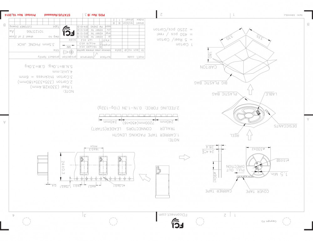 Amphenol 10123766-H00NLF technical document page 2