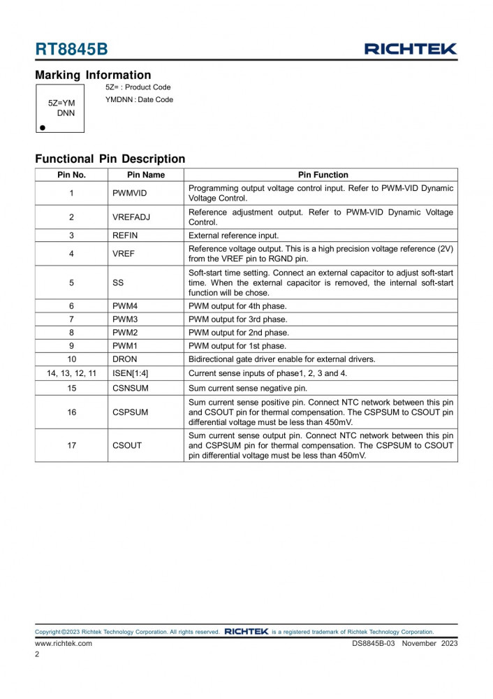 RT8845B datasheet page 2