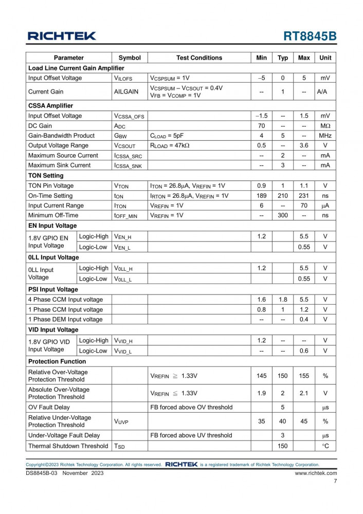 RT8845B datasheet page 7