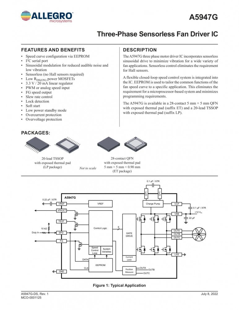 A5947GLPTR-T datasheet page 1