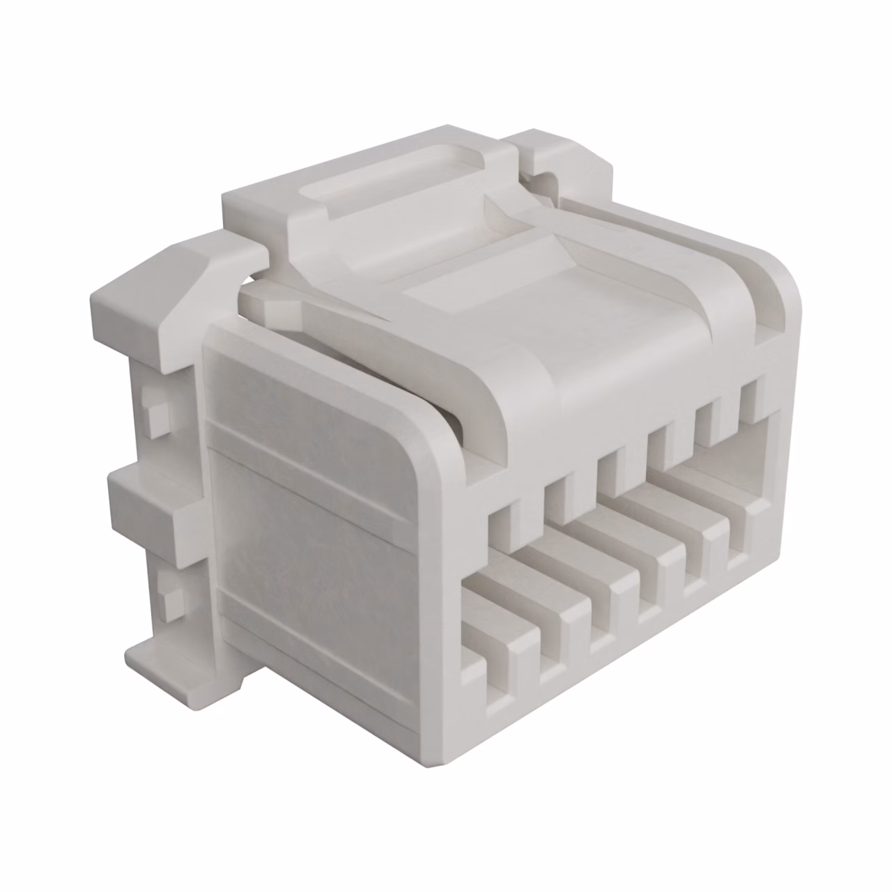 Micro-Lock Plus TPA Type Receptacle Housing, 1.25mm Pitch, Low-Halogen, Dual Row, Positive Lock, 12 Circuits, Natural (White) for sale