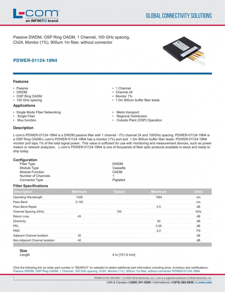 PDWER-01124-19N4 technical document page 1